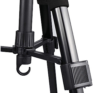 QISHI YUHUA Wig Stand Tripod with Non-Slip Base Adjustable Mannequin Head Stand with Hook Heavy Duty Manikin Head Tripod