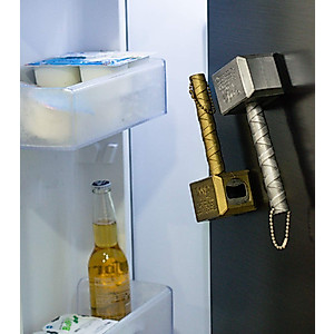 Nidavellir 2-Pack Magnetic Hammer Shaped Beer Opener and Glove Keychain Bottle Opener, Beer Gifts Bottle Opener for Men, Husband, Dad, Grandpa, Boyfriend