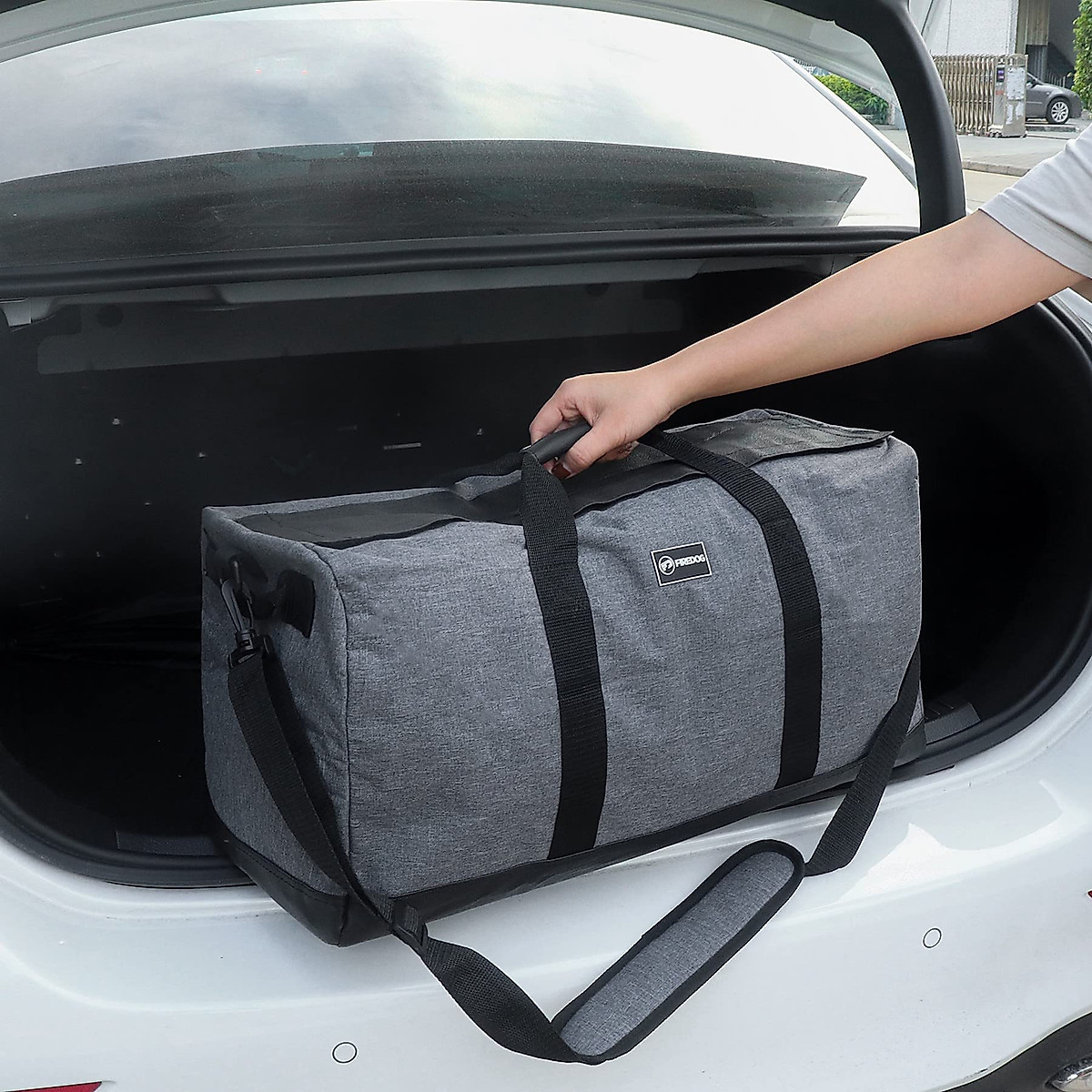 FIREDOG Smell Proof Duffle Bag, Large Smell Proof Bag for Travel Storage(21.5”x10”x12”)