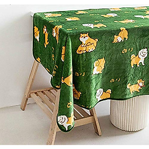 FUYU Shiba Inu Throw Blanket Puppy Cartoon Dog Warm Fuzzy Soft Blanket