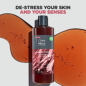 DOVE MEN + CARE Face + Body Wash For Men Wind Down Ashwagandha + White Lavender 18 oz 4 Count