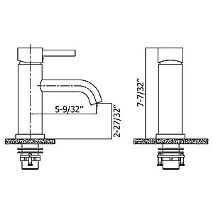 Dowell Single Hole Bathroom Faucet Lavatory Faucet Vanity Faucet,Brushed Nickel 8001 011 02