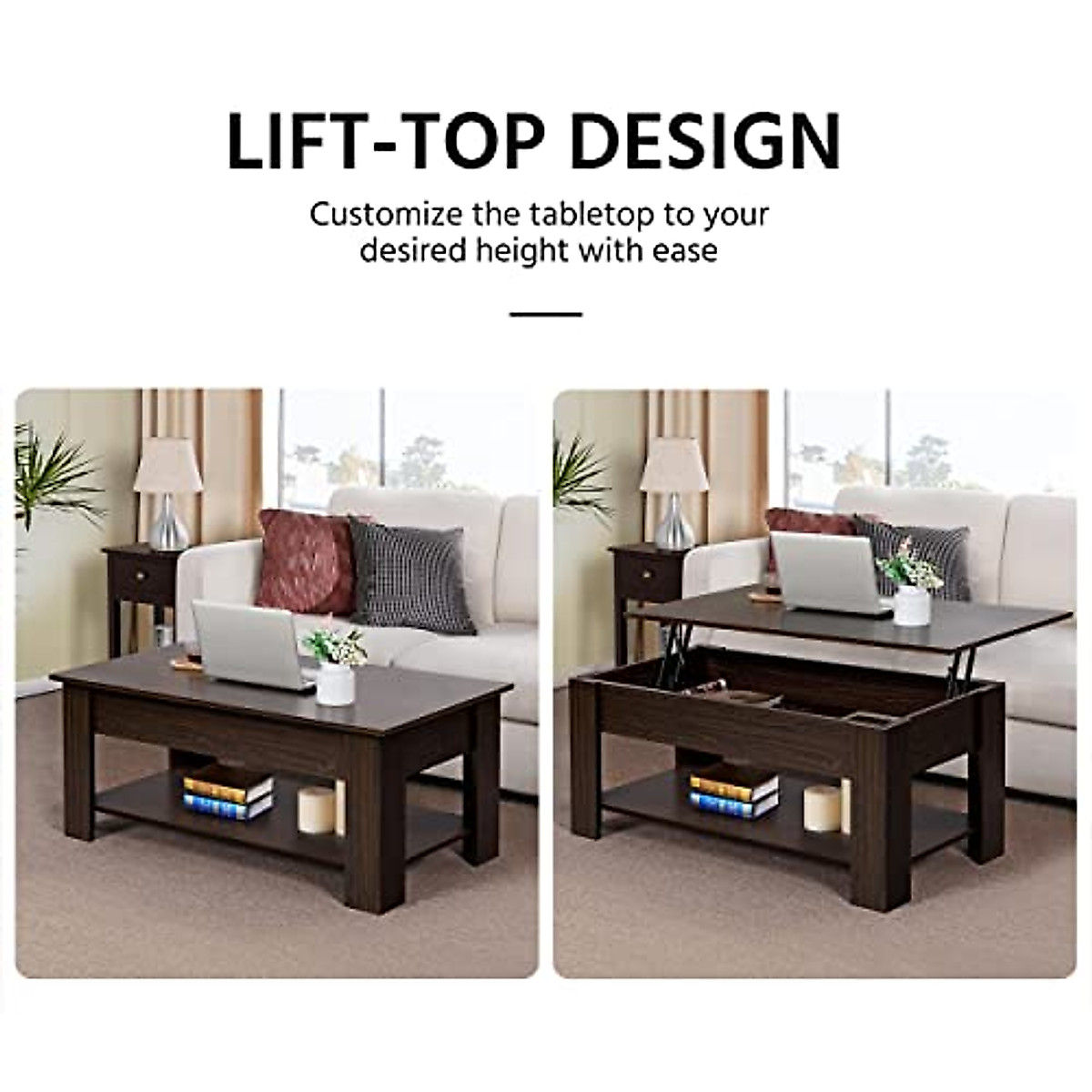 Yaheetech Lift Top Coffee Table