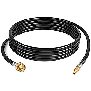 GASPRO 15FT Quick Connect Propane Hose for RV to Grill, Replacement for 16oz Camping Propane Tank, 1/4" Male Quick Connect Fitting