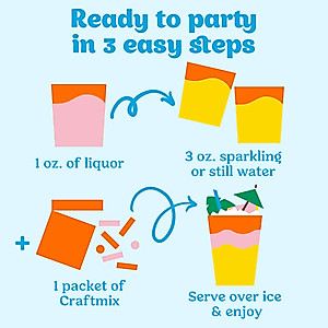 Craftmix Variety Pack, Makes 12 Drinks, Skinny Cocktail Mixers, Mocktails Non-Alcoholic Drinks - Made With Real Fruit - Vegan Low-Carb, Low-Sugar, Non-GMO, Dairy Free, Gluten Free, Easy to Mix