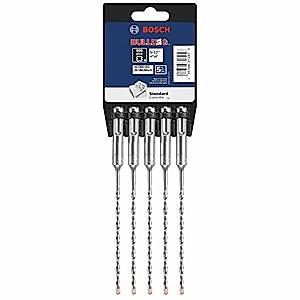 BOSCH HC2001B5 5-Pack 5/32 In. x 4 In. x 6 In. Bulldog SDS-Plus Rotary Hammer Bit