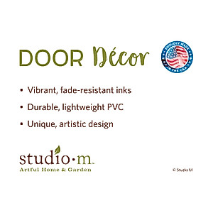 Studio M Door Decor Springtime Friends Decorative Front Door Sign with Handmade Hanger, Durable Fade Resistant PVC, Made in the USA, 13.25"w x 19.75"h