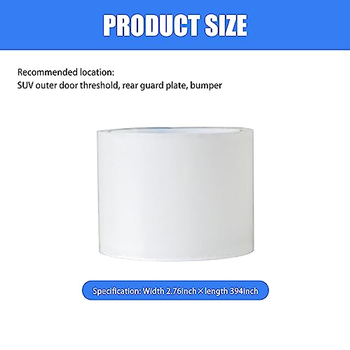 Dewkou Pack-1 Car Door Edge Guard Sill Protector, 2.75In x 32.8Ft Car Threshold Strip Door Anti-Collision Strip, Universal Car Door Sill Protection (Transparent)