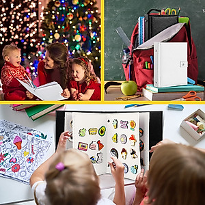 2 Pieces Enamel Pin Display Book Pin Trading Book Leather Pin Holder Collectible Pins Enamel Pin Book Travel Pins Organizer for Kids Girls Women (Black, White)