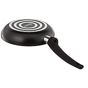 Oster Herstal Aluminum Cookware Set with Ceramic Non-Stick and Soft Touch Bakelite Handle with Tempered Glass Lids, 11-Piece, Black w/White Interior