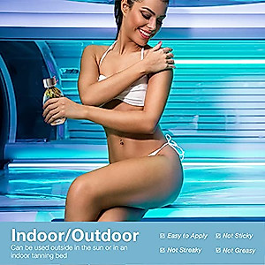 That’s What Sea Said Tanning Lotion - For Indoor Tanning Bed and Outdoor Sun - Safe for Face, Body and Tattoos - With Coconut Oil - No Bronzer