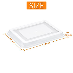 E-Far Rectangle Bakeware Lid, 2-Pack Plastic Food Storage Replacement Cover Set, Fits for E-far 12⅓ x 9¾ x 2 Inch Sheet Cake Baking Pan