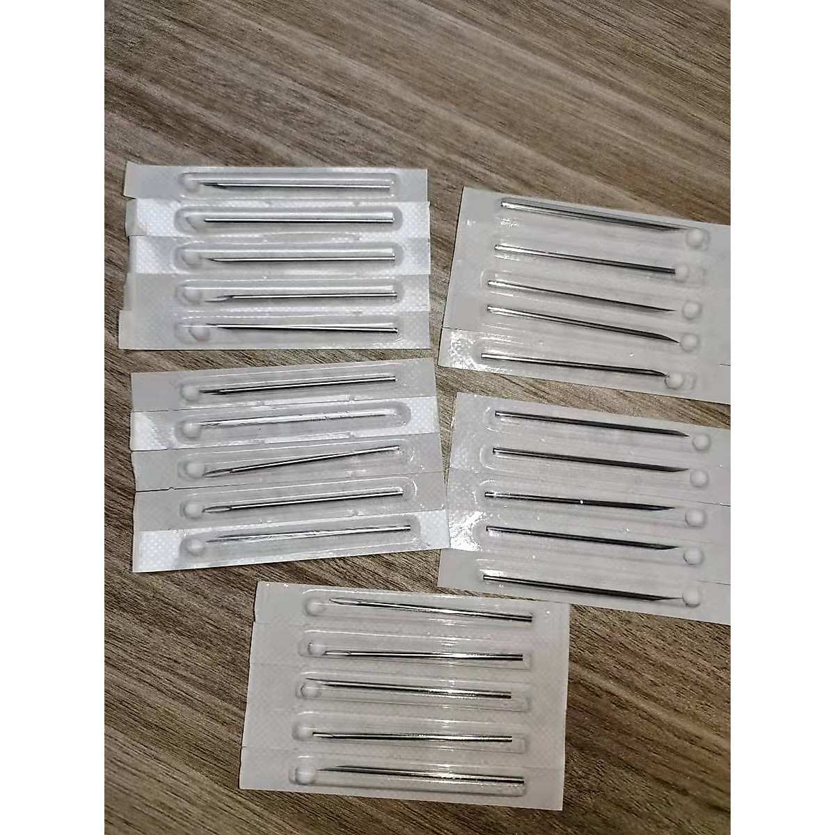 JIESIBAO 50PCS Mixed Body Piercing Needles, 12G 14G 16G 18G 20G Stainless Steel Sterile Disposable Ear Nose Navel Nipple Lip Piercing Needles