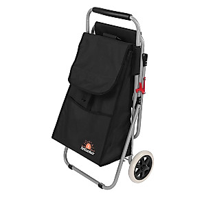 The ArtComber Folding Big Wheeled Portable Rolling Chair/Art Cart with Storage - Black