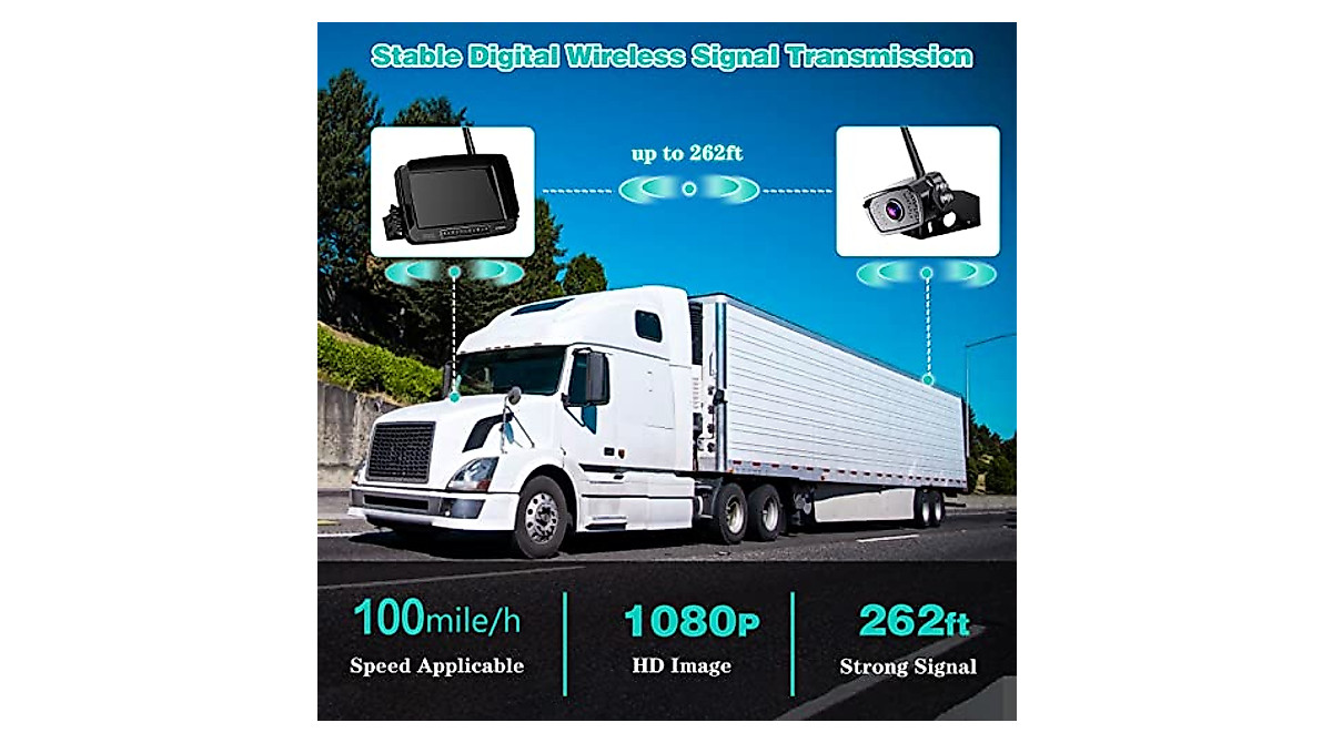 Nuoenx Wireless Backup Camera, 7 Inch Monitor Rear View Camera System ...