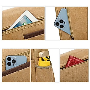 Sunsomen Messenger Bag For Man,Canvas Satchel Bag Crossbody Bag Shoulder Bag Vintage 14 Inch (Blue)