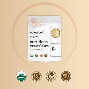 Organic Non-Fortified Nutritional Yeast Flakes, 2 lbs | Versatile Vegan Cheese Substitute, Natural Dairy Free Cheesy Seasoning – Rich Protein & B Complex Vitamins Source – Keto, Non-GMO