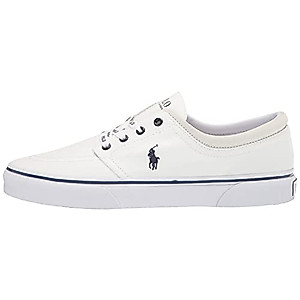 POLO RALPH LAUREN Men's Faxon X Sneaker, White/Newport Navy Pp, 11 M US