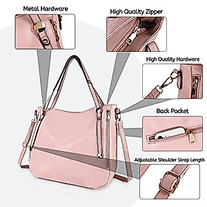 Women Handbag Vegan Leather Fashion Hobo Bag Large Capacity and Handbags with Adjustable Straps