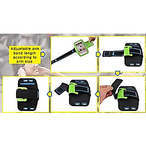 Tram Water Resistant Arm Band for Running, Hiking and Walking Fits iPhone X/XR/Xs Max 8 7 6/6s Plus. Also Samsung Galaxy S9 + S8/S7/S6 (Black, 4.7)