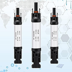 Pvfarosh 30A Solar Fuse Connector IP68 Waterproof 1000V in-line Fuse Holder 30A Male and Female Connector Waterproof in-Line Fuse Holder (Contains 4 fuses + 2 Solar Fuse Holders)… (30A)