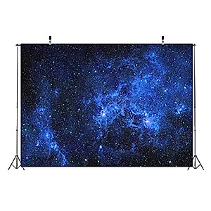 BELECO 7x5ft Fabric Galaxy Stars Backdrop Starry Night Sky Outer Space Galaxy Backdrop Universe Nebula Photography Background Kids Space Party Birthday Baby Shower Decorations Banner Photo Booth Props