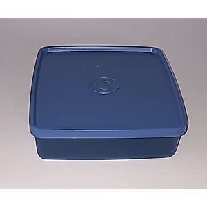Tupperware Square Away Sandwich Keeper Teal Blue Seal