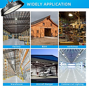 CoolRat High Bay Led Shop Lights, 240W 38,400LM 5000K UFO Led Hight Bay Light, Led High Bay Light for Commercial Industrial Warehouse Shop Factory Barn Garage Area Lighting Fixture