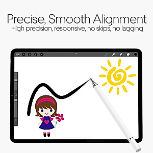 Replacement Disc Tips, High Precision Fine Point Round Disk for 2 in 1 Series Stylus Pen, Clear (4 Pack)
