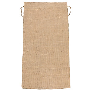 CleverDelights 14" x 26" Burlap Bag - 14x26 Inch Jute Burlap Drawstring Sack