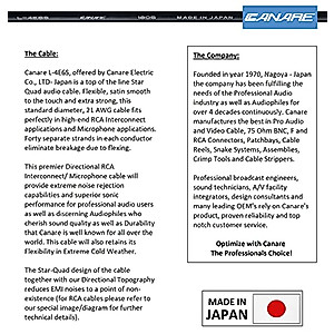 WORLDS BEST CABLES 1.5 Foot - RCA to XLR (Male) Cable Pair - Canare L-4E6S Star-Quad Audio Interconnect Cable & Amphenol ACPL RCA & Neutrik Male XLR Gold Plugs - CUSTOM MADE
