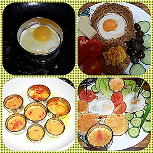 5 Piece Stainless Steel Round Cookie Cutter Set, Biscuit Plain Edge Round Pastry Donut Doughnut Cutters in Graduated Sizes Shape Molds (5 PCS Cookie Cutter)