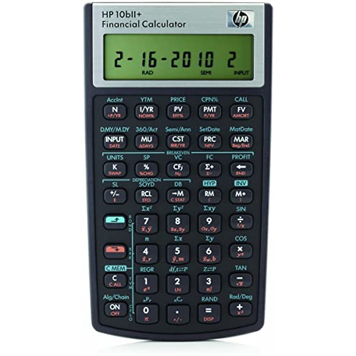 Hewlett Packard 10BII+ - 10B II Plus Financial Scientific Calculator + WYNGS Protective Case Black