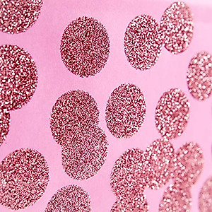 Hallmark 13" Large Gift Bag with Tissue Paper (Pink Glitter Dots) for Mothers Day, Baby Showers, Birthdays, Bridal Showers, Easter, Sweetest Day and More