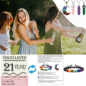 Carselage 21st Birthday Gifts for Her, Unique 21 Years Old Crystal Gifts Basket Decorations for Women, Friends, Younger Sister, Daughters, BFF, Granddaughters
