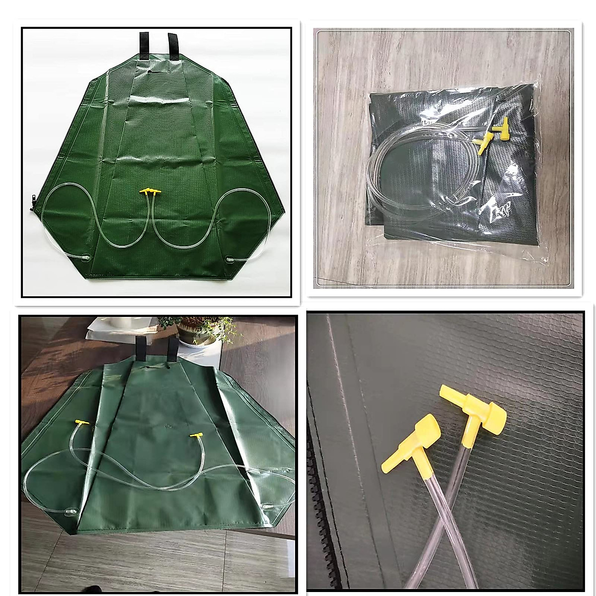 DAENO Gator Tree Water Bag 20 Gallon 2 Pack Tree Ring Slow Release Tree Watering Bag Adjustable for Plants Established Trees with Drip Tube and Zipper Made of Durable PVC Material