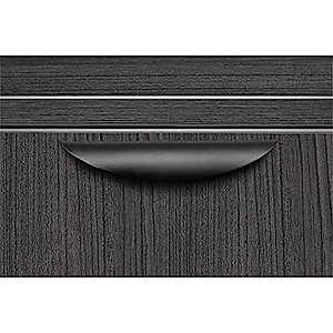 Regency Legacy Single Pedestal L-Desk with Three Drawers, 66", Ash Grey