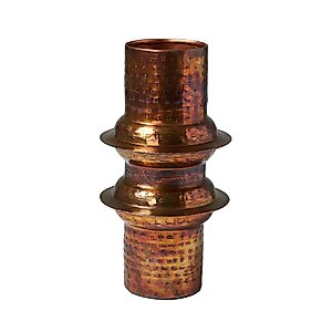 Creative Co-Op Modern Sculptural Metal, Antique Copper Finish Vase