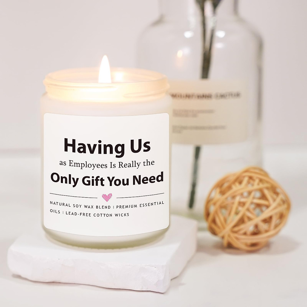 Boss Gifts for Women/Men, Cool Gifts for Bosses, Bosses Day Gifts for Male Female, Handmade Candle Boss Gifts, Boss Lady Gifts for Women, Funny Gift for Best Boss - Lavender Natural Soy Wax Candle 7oz