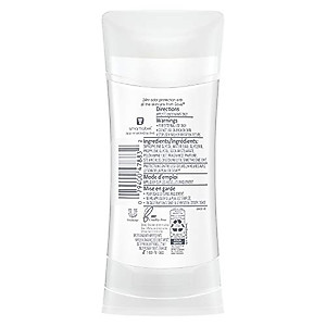 Dove 0% Aluminum Free Deodorant 24-hour Odor Protection Rose Petals Deodorant for Women, 2.6 Ounce (Pack of 3)