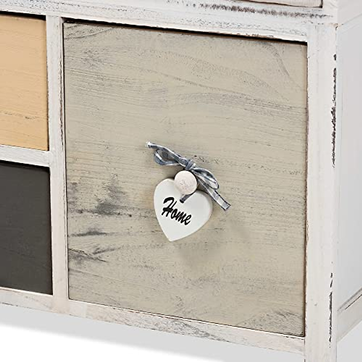 Baxton Studio Jacoby Benches, Beige/Multi-Colored