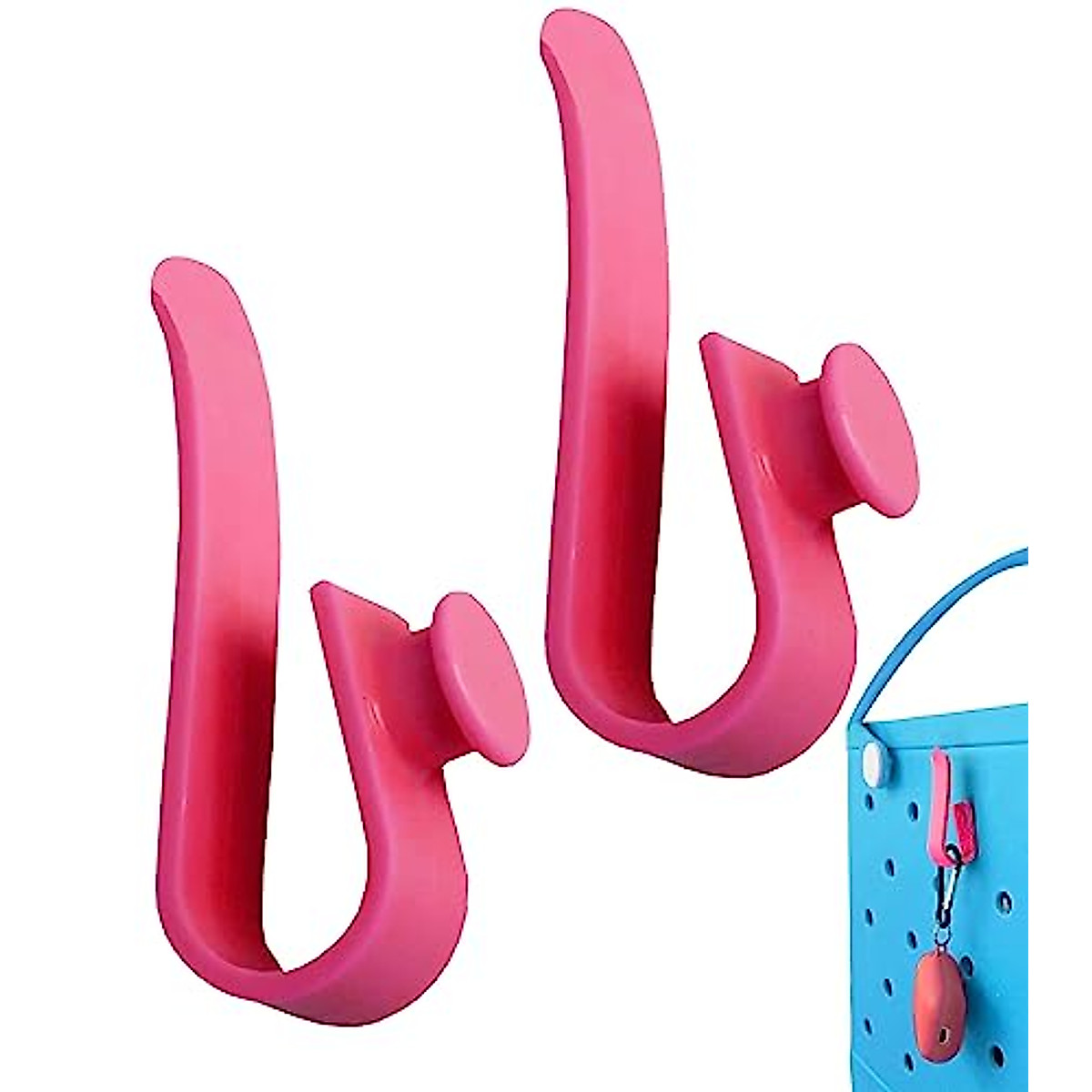 Aovaely 2 Pack Beach Bag Charms Hooks, Beach Bag Accessories Inserts for Hanging Key Cup Holder Tote Bag Accessories for Beach Camping