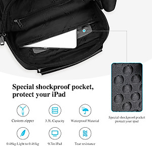 BAIGIO Men's Messenger Bag Shoulder Bags Crossbody Travel Bag Casual Sling Pack Man Purse Handbag for Work Business