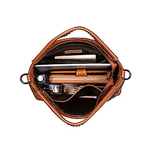 HESHE Genuine Leather Purses for Women Vintage Handbag Designer Satchel Ladies Shoulder Bag Crossbody Purse