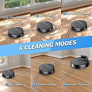MANVINS Robot Vacuum and Mop Combo, App/Alexa, Robotic Vacuum with WiFi/Bluetooth, Self-Charging Mopping Robot Vacuum Cleaner, Set Schedule, Max Strong Suction Ideal for Pet Hair