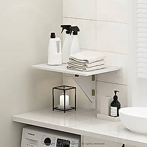 Furinno Hermite Wall Mounting Folding Table, White