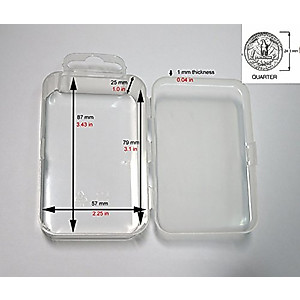 Maymom Small Plastic Box with Hinged Lid for Small Parts, Crafts, Beads, Jewelry and Watch Parts (12 Boxes, Clear)