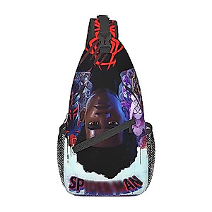 Ziusuol Super Hero Sling Bag Cartoon Crossbody Backpack Hero Travel Hiking Chest Bag Daypack Shoulder Bag for Men Women (A)