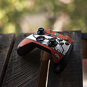 Skinit Decal Gaming Skin Compatible with Xbox One Elite Controller - Officially Licensed NFL Denver Broncos Zone Block Design