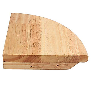 BESPORTBLE Wall Mounted Floating Corner Shelves Wooden Wall Display Storage Rack Organiser for Home Bedroom Living Room 18cm